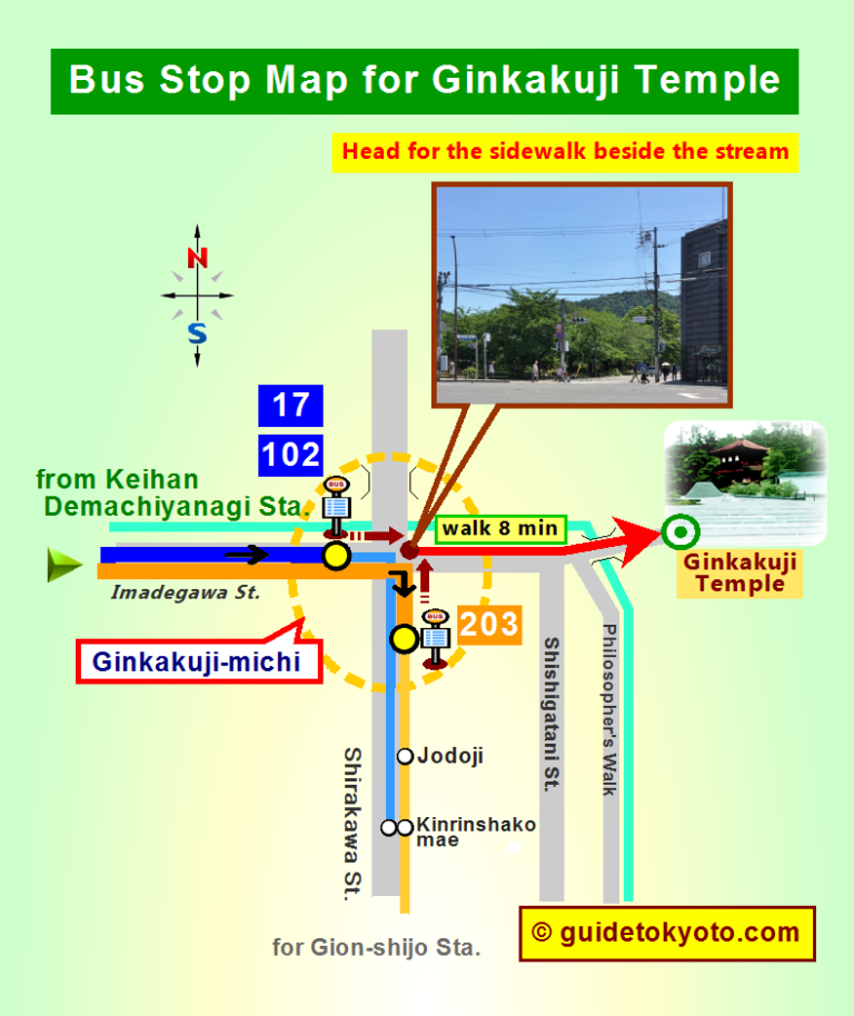 How to get (bus stop map near ginkakuji from Fushimi inari)20200107 ...