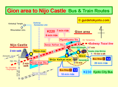 From Gion to Nijo Castle | Kyoto Bus & Train Guide